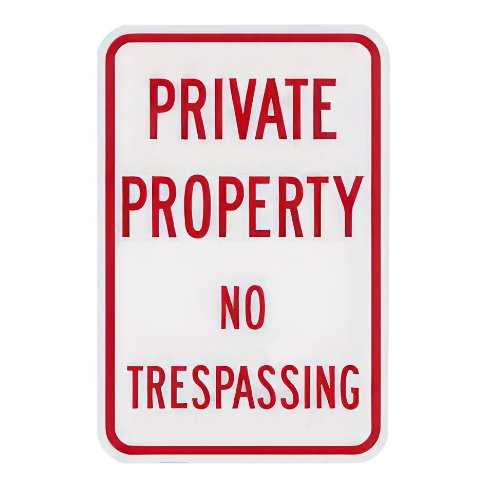 Lavex 18" x 12" High-Intensity Prismatic Reflective Aluminum "Private ...