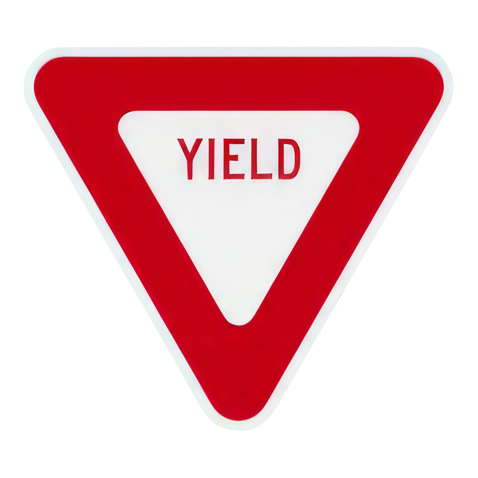 Lavex 18" x 18" High-Intensity Prismatic Reflective Aluminum "Yield ...