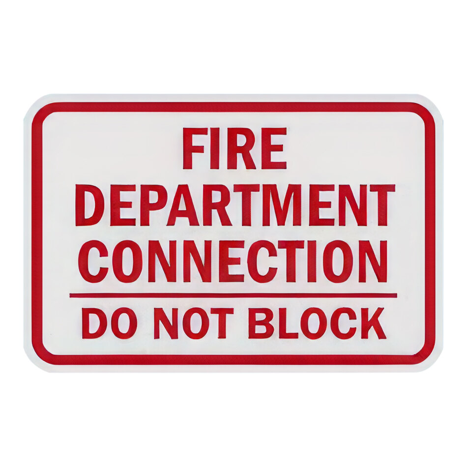 Lavex 18" x 12" Engineer-Grade Reflective Aluminum "Fire Department ...