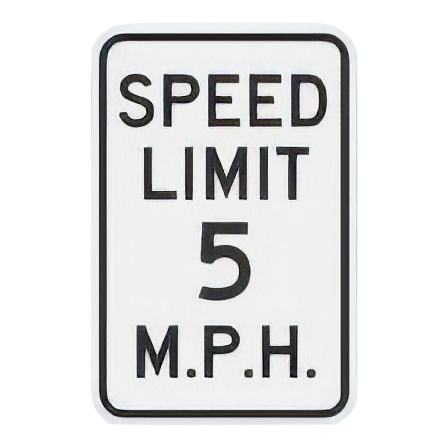 Lavex 18" x 12" High-Intensity Prismatic Reflective Aluminum "Speed ...