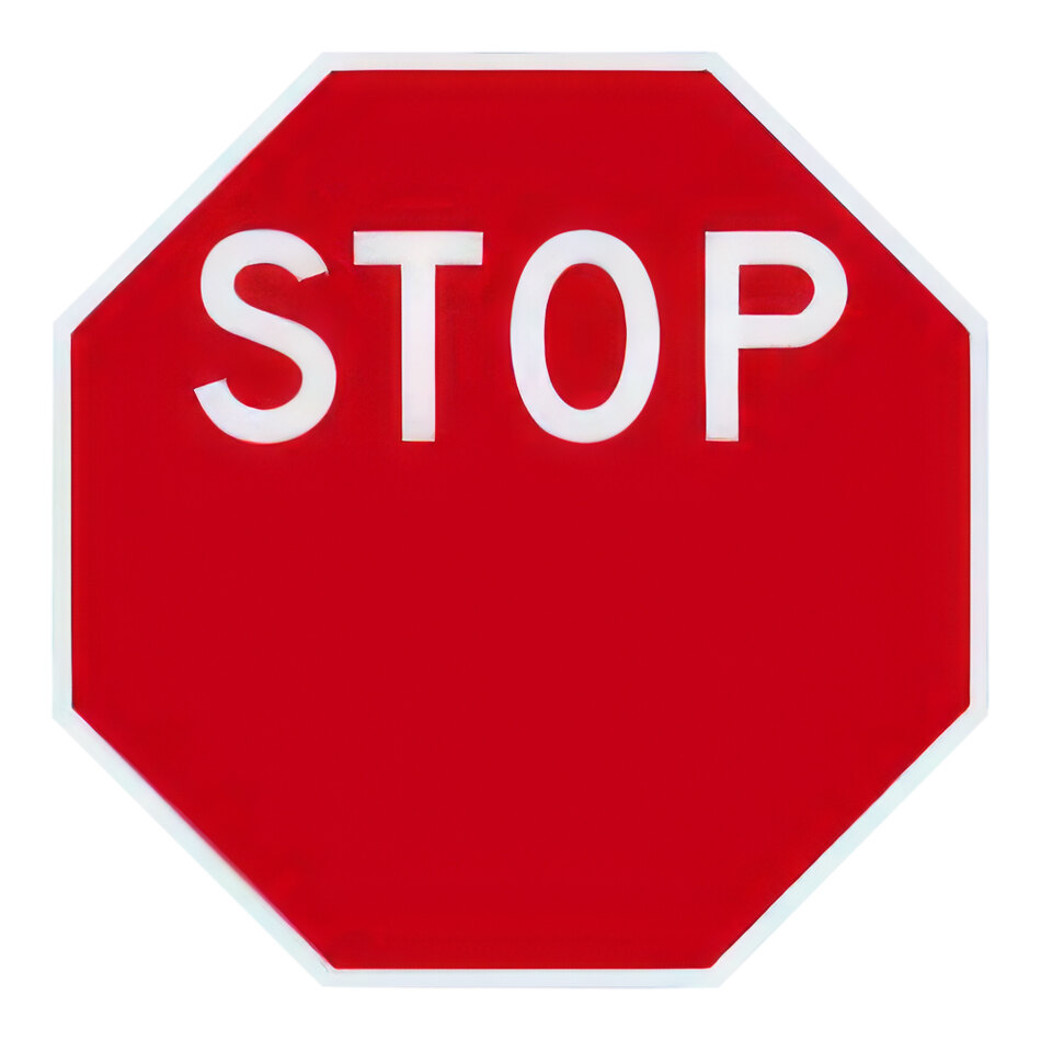 Lavex 18" x 18" Engineer-Grade Reflective Aluminum "Stop / Blank ...