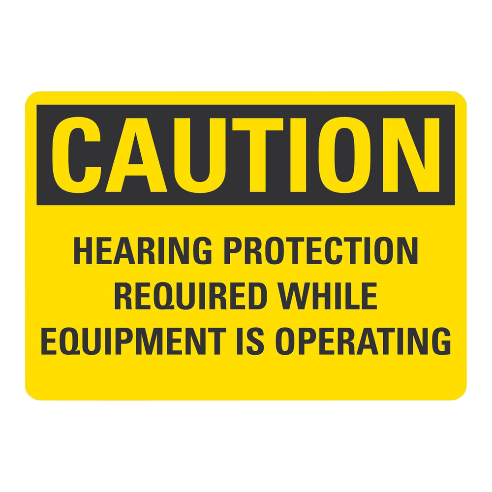 Lavex 14" x 10" Engineer-Grade Reflective Aluminum "Caution / Hearing ...
