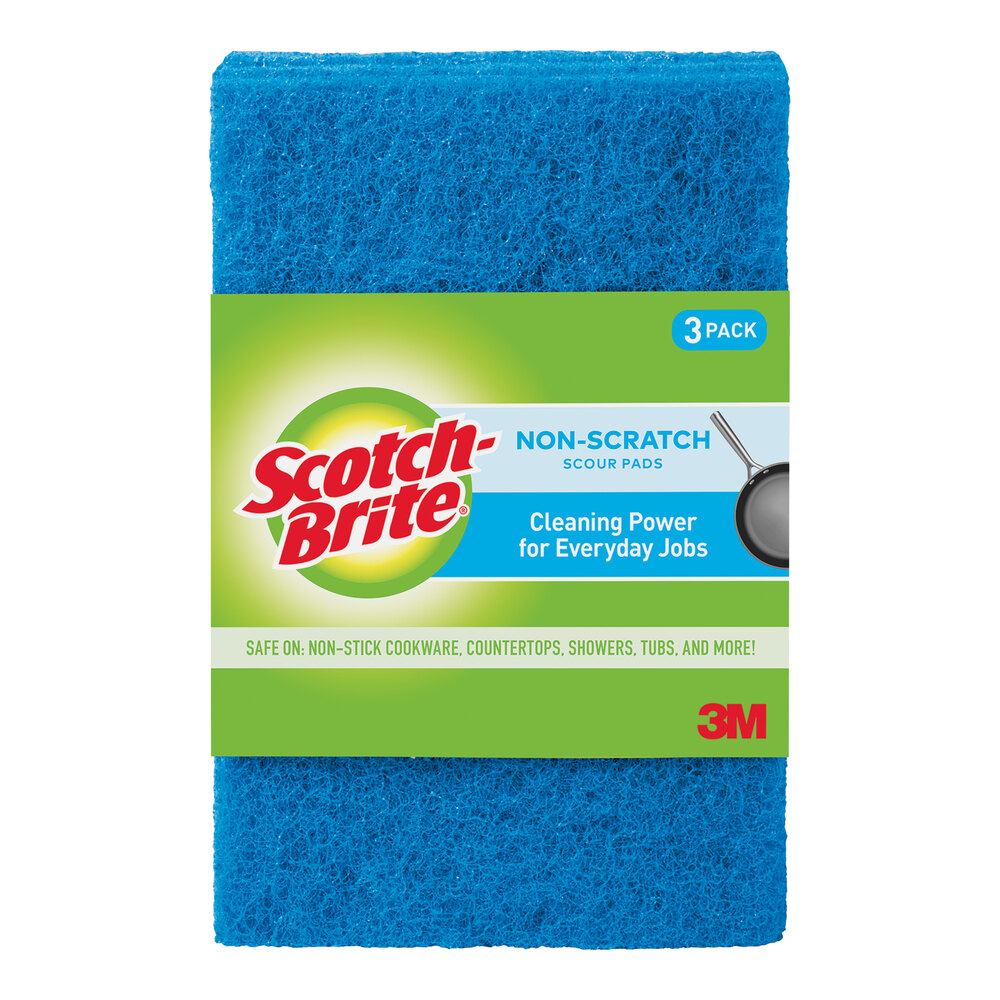 3M Scotch-Brite™ 70005238285 6" x 3 7/8" x 1/4" Non-Scratch Scouring ...