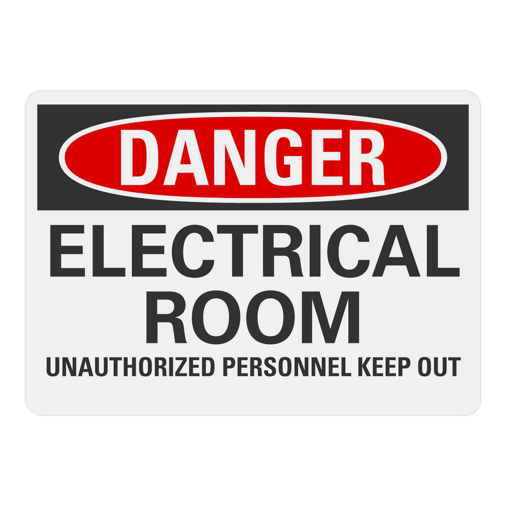 Lavex 14" x 10" Engineer-Grade Reflective Aluminum "Danger / Electrical ...