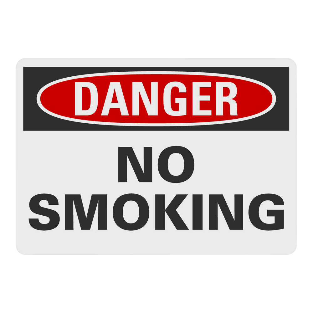 Lavex 14" x 10" Engineer-Grade Reflective Aluminum "Danger / No Smoking ...