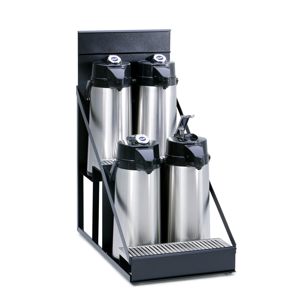 Curtis CAR-4-BLK Black 27 1/2" x 13 1/4" x 23" Four Airpot Rack