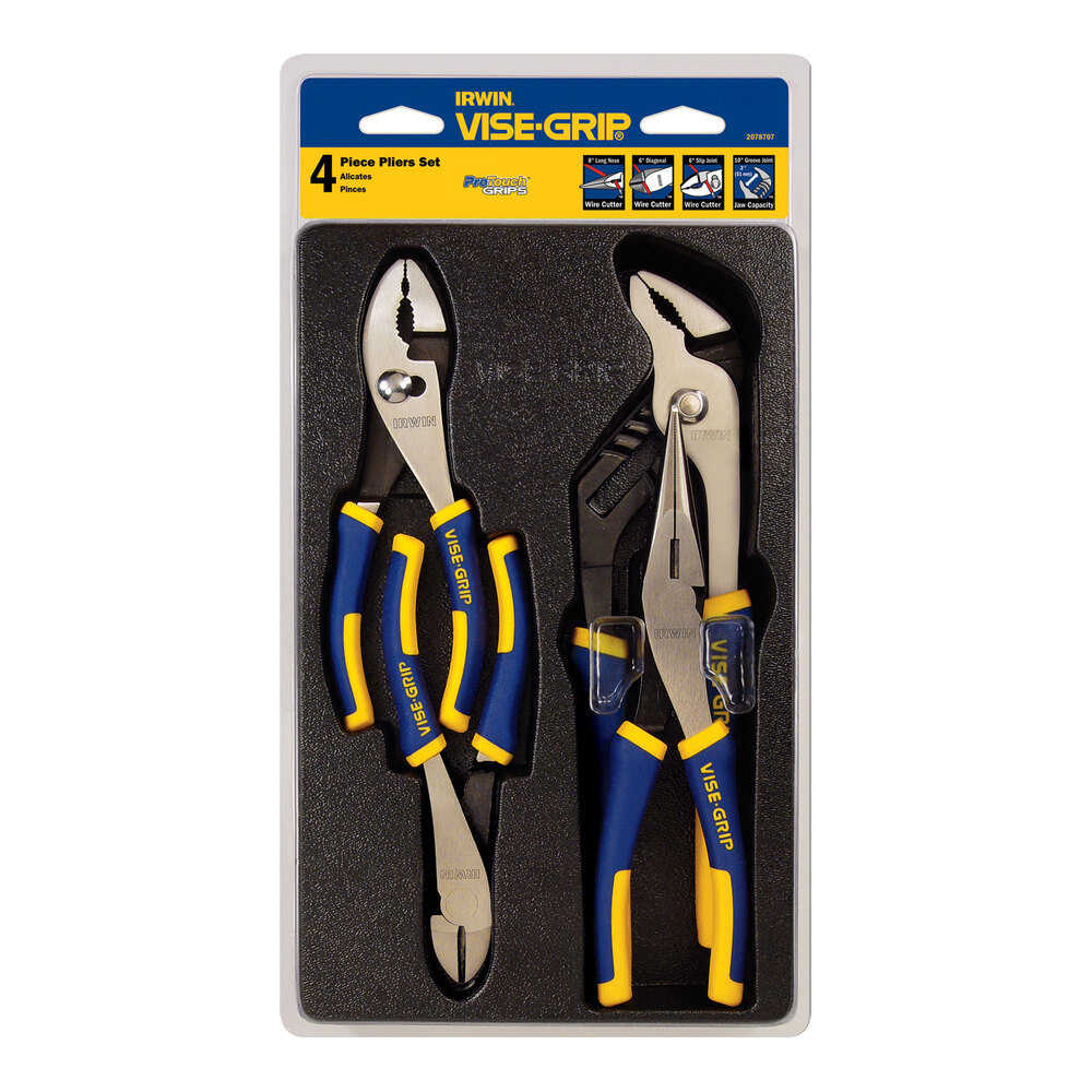 Irwin Vise-Grip 6"-10" 4-Piece Pliers Set with Wire Cutters and ...