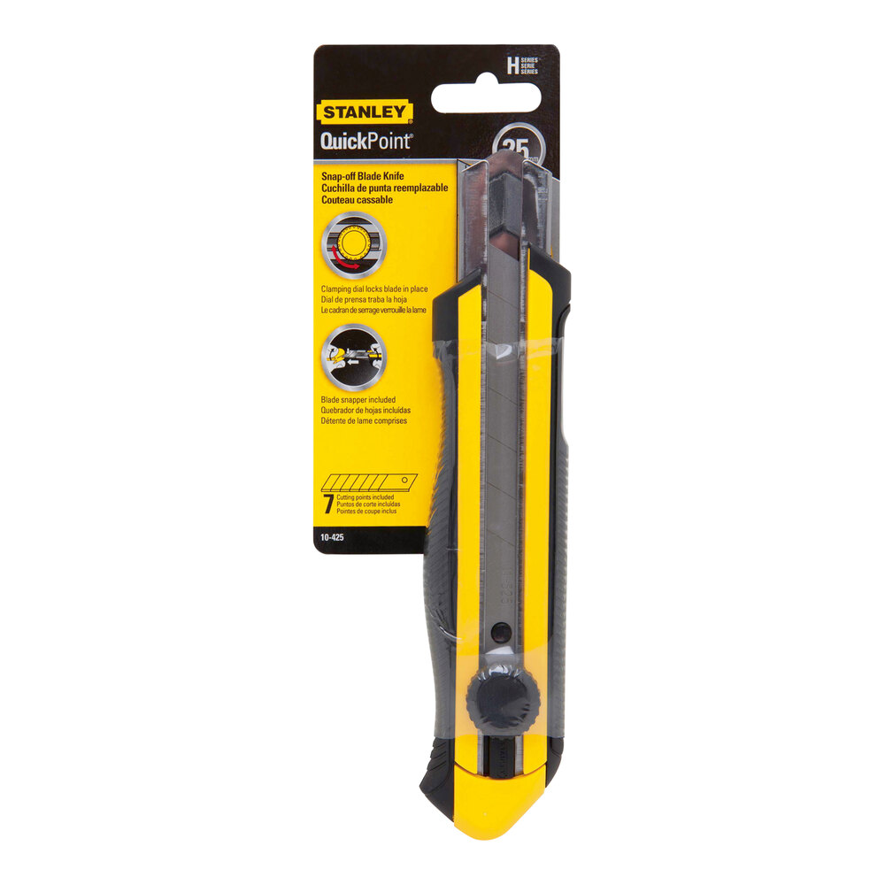 Stanley DynaGrip 7" Plastic Retractable Snap-Blade Utility Knife with ...