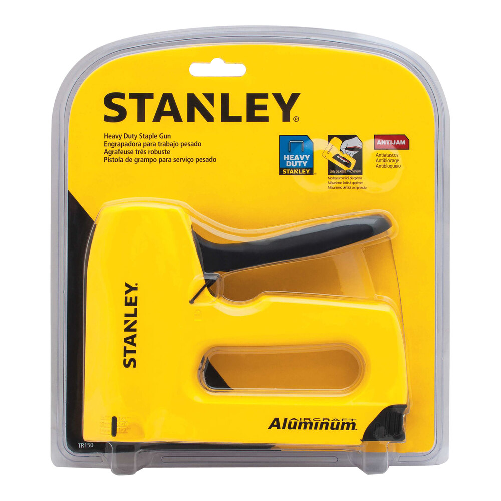 Stanley Yellow / Black Aircraft Aluminum Heavy-Duty Manual Staple Gun