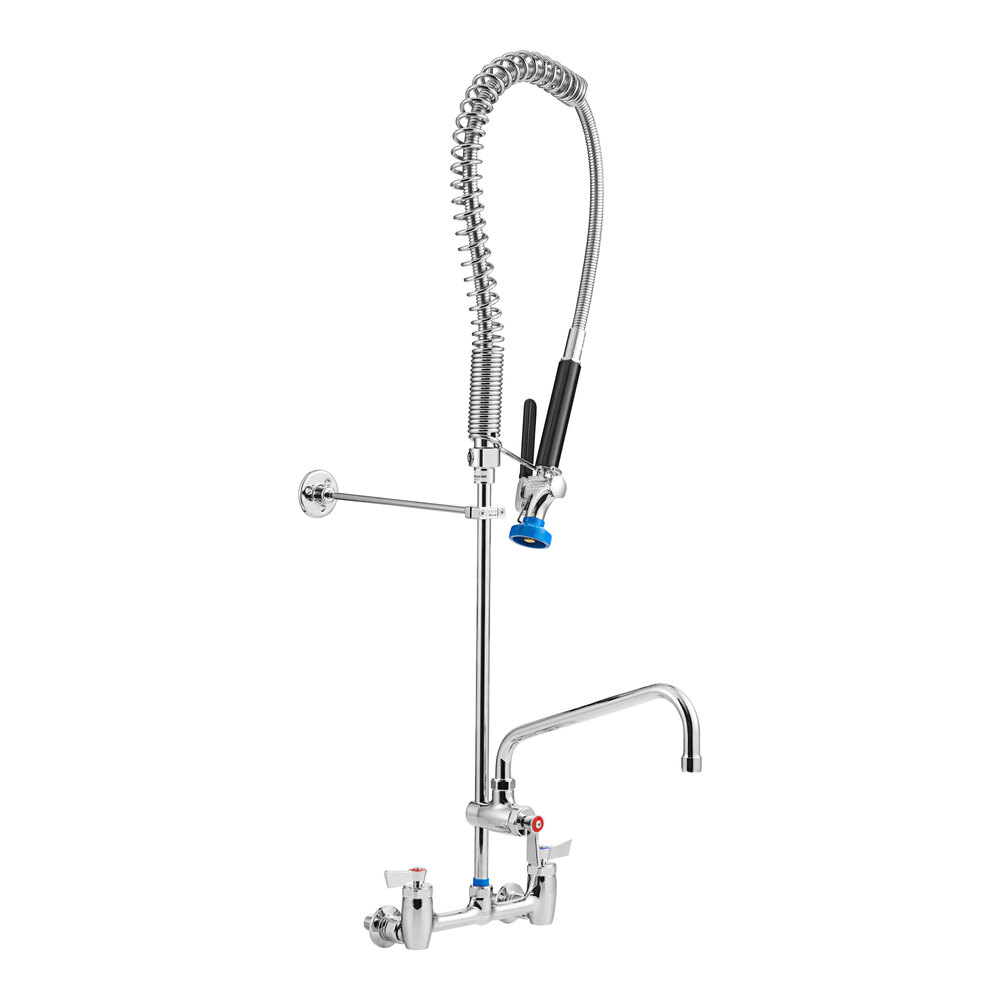 Fisher 34410 Backsplash-Mount Pre-Rinse Faucet with 12" Wall Bracket ...