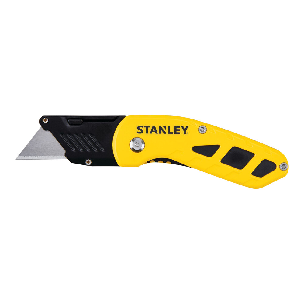 Stanley Yellow / Black Metal Compact Fixed Folding Utility Knife with 1 ...