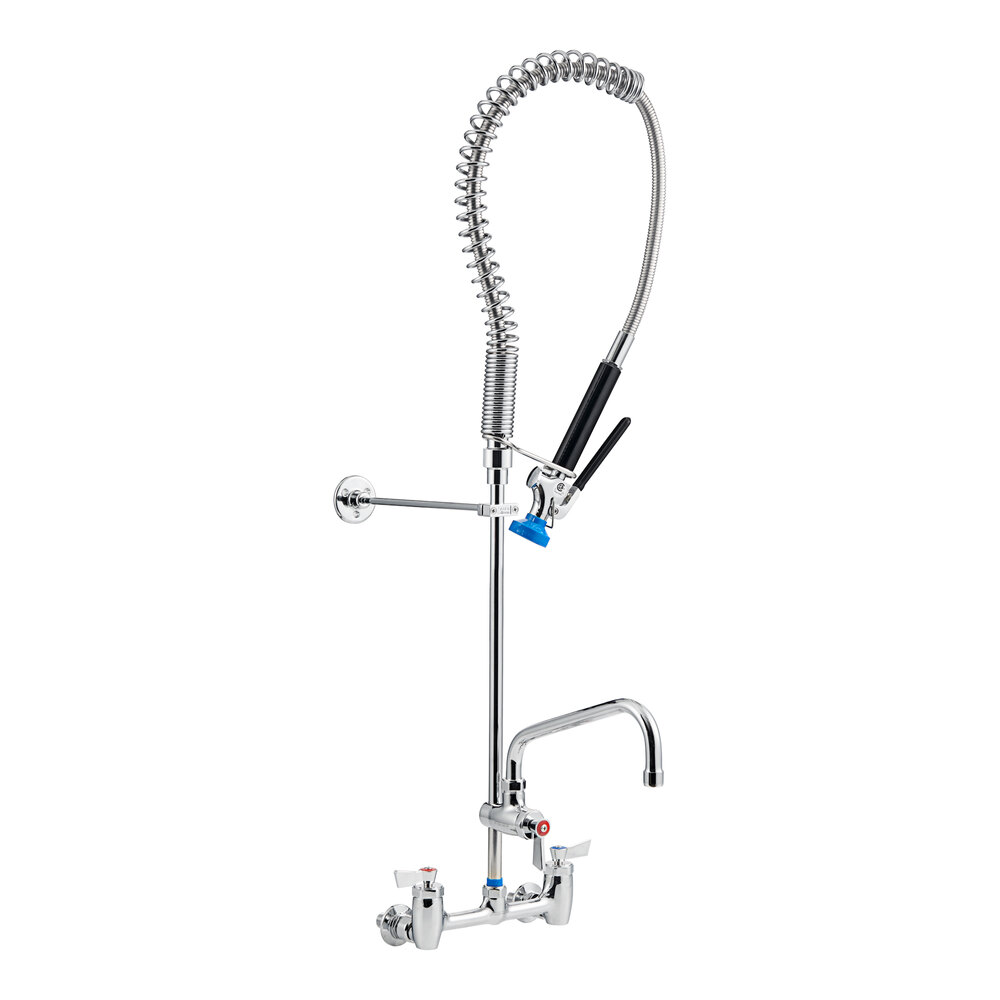 Fisher 34450 Backsplash-Mount Pre-Rinse Faucet with 12" Wall Bracket ...