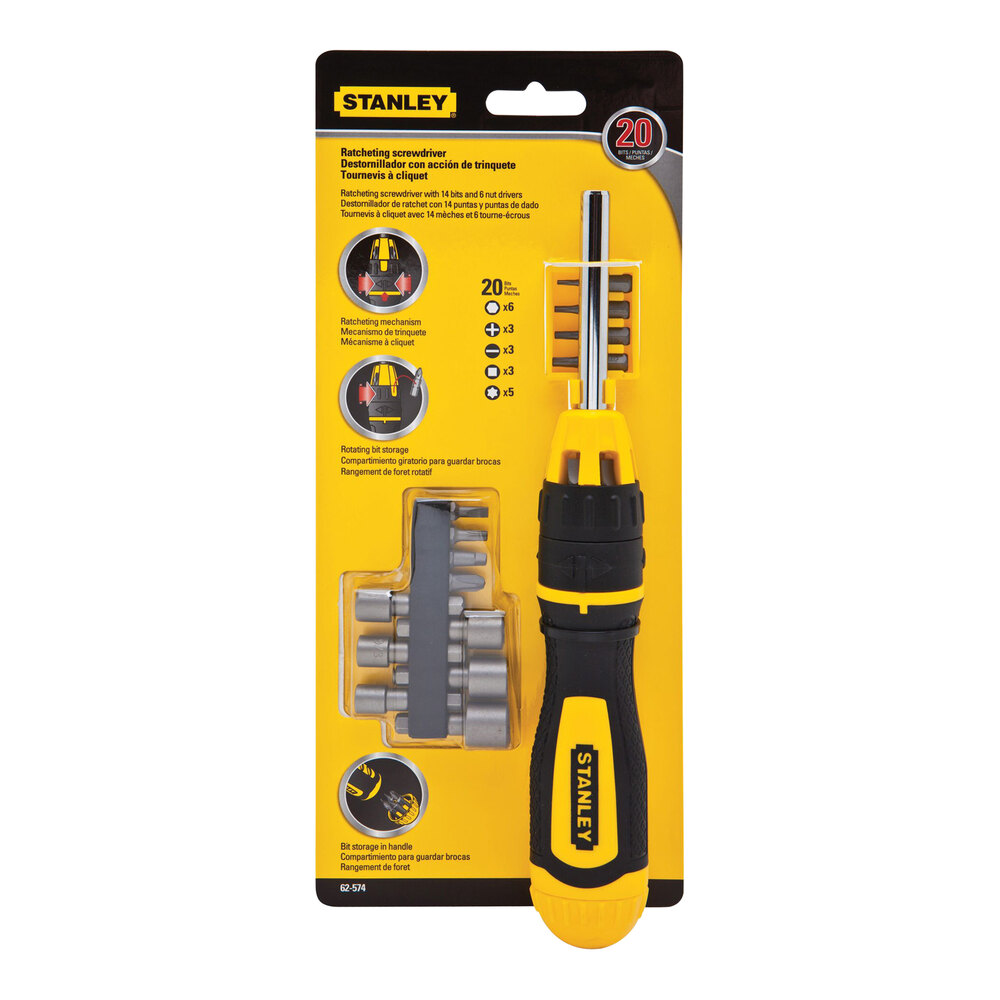 Stanley 20-Piece Multi-Bit Ratcheting Screwdriver Set 62-574