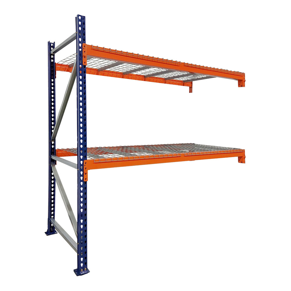 Interlake Mecalux 96" x 42" x 144" Blue / Orange Heavy-Duty Bolted ...