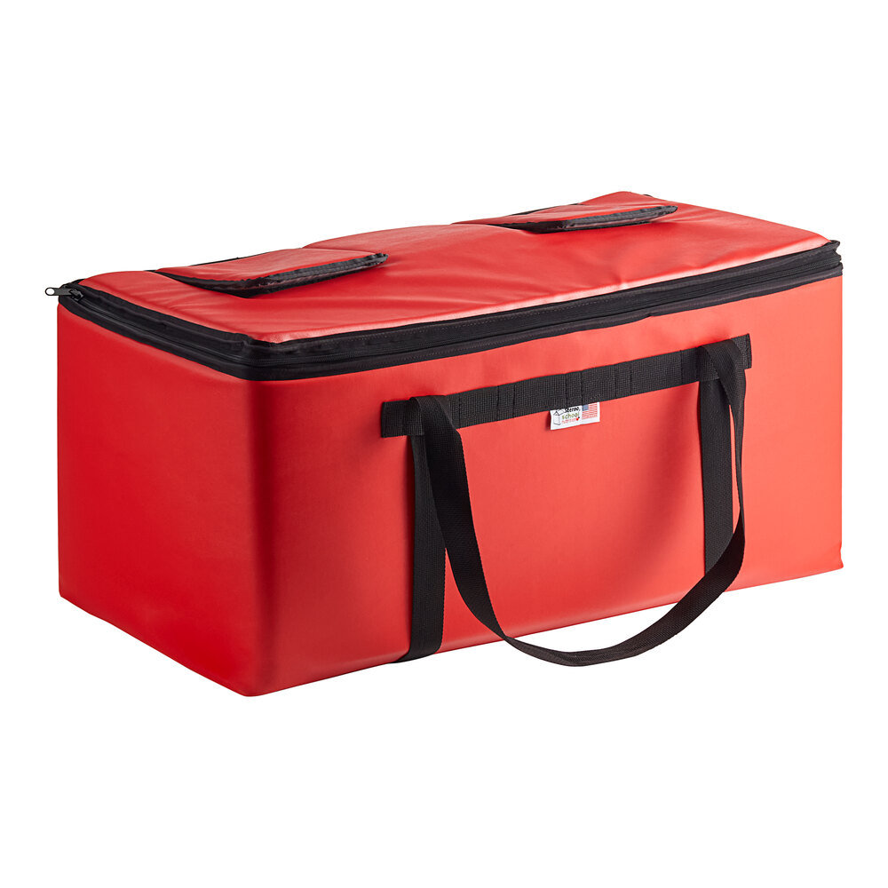 Sterno Customizable 30" x 15 1/2" x 14" Red Vinyl Insulated Premium ...
