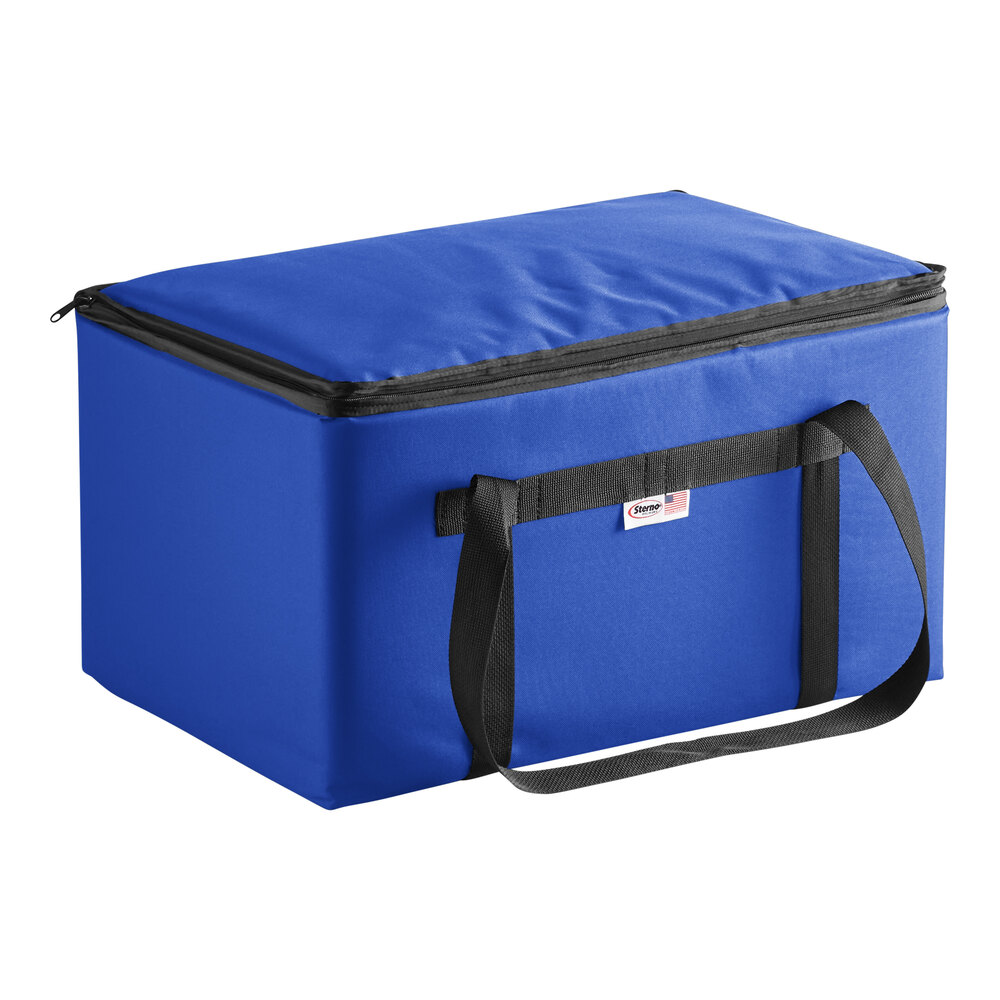 Sterno Customizable 24" x 16" x 14" Large Royal Blue Nylon Insulated ...
