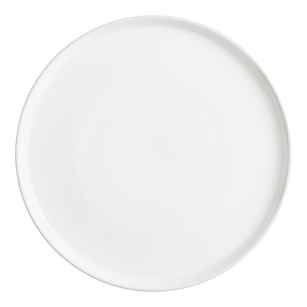 Acopa 13" White Stoneware Pizza Plate - 6/Case