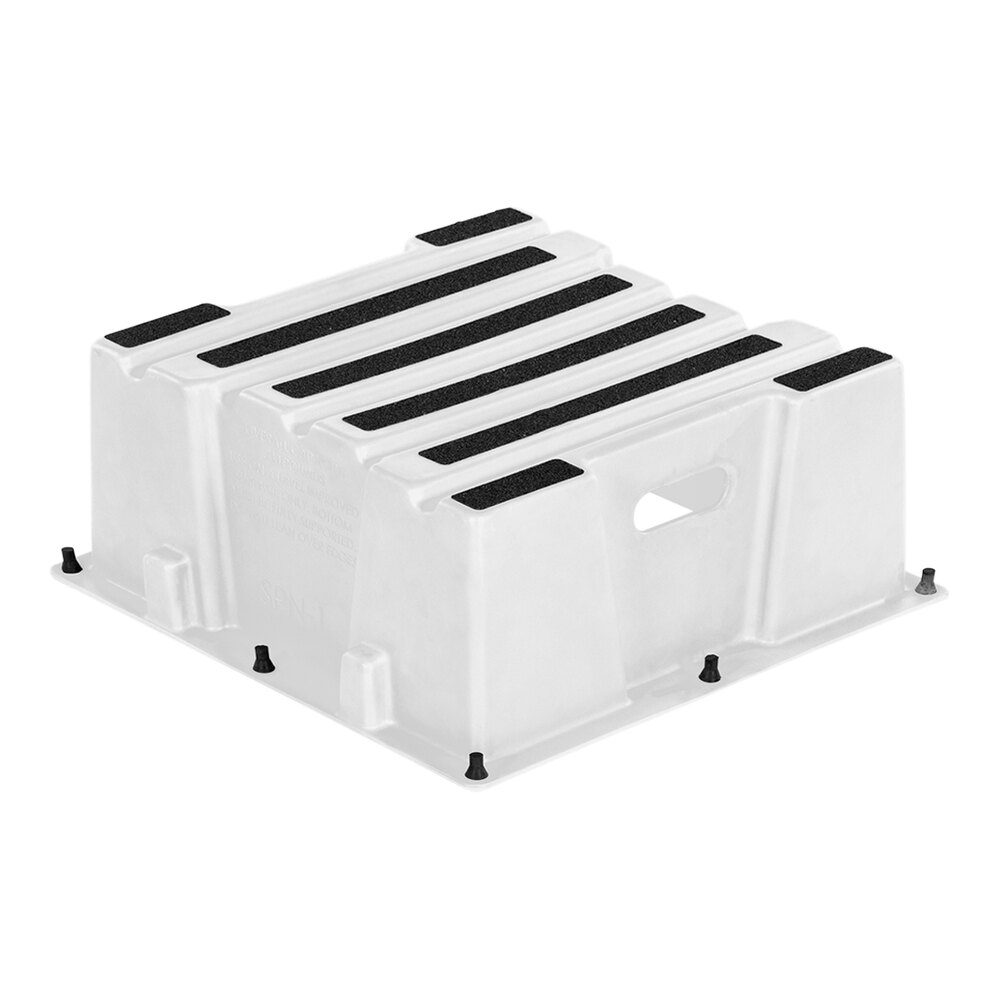 Vestil Marine White Polyethylene Nestable One-Step Step Stool SPN-1-WT ...