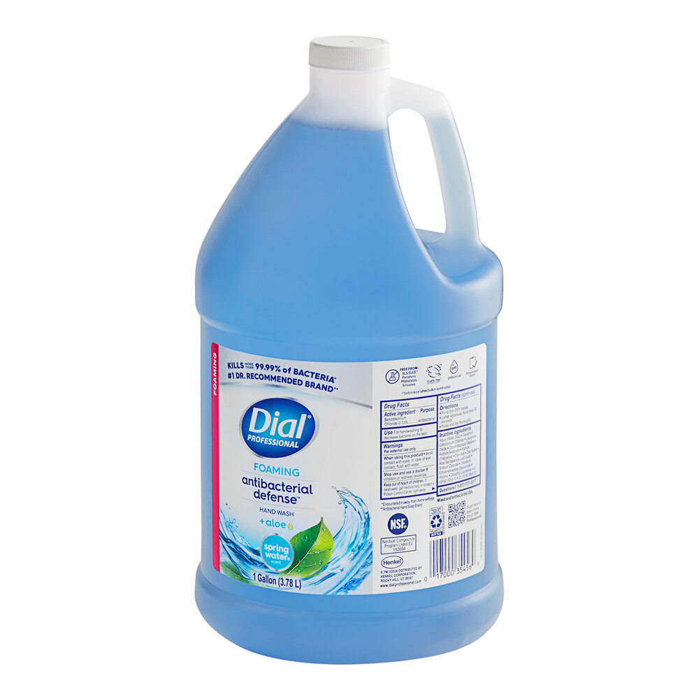 Dial Antibacterial Defense DIA354581 Gallon Spring Water Foaming Hand ...