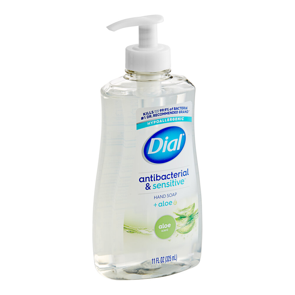 Dial Antibacterial & Sensitive™ DIA20946 11 fl. oz. Aloe Liquid Hand Soap