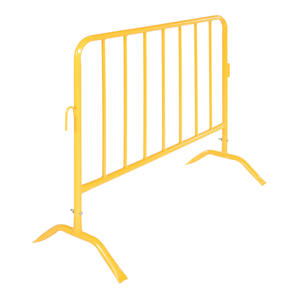 Vestil 47 1/2" Yellow Steel Crowd Control Barrier with Curved Feet ...
