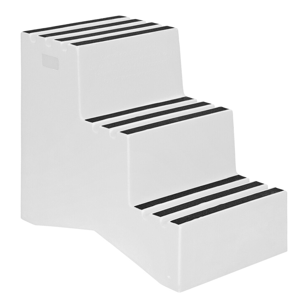 Vestil Marine White Polyethylene Three-Step Step Stool VST-3-WT - 500 ...