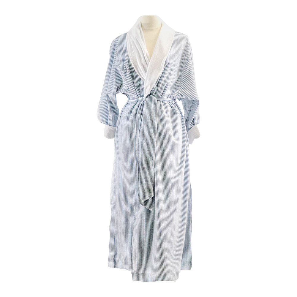 Telegraph Hill Navy Seersucker Double Layer Bath Robe DLR-S-NVY-XL - XL