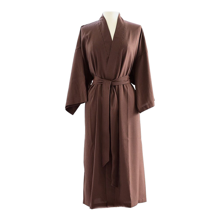Telegraph Hill Chocolate Seersucker Single Layer Kimono Robe SLK-S-CHC ...