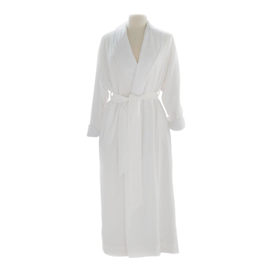 Telegraph Hill White Twill Double Layer Bath Robe DLR-T-WHT-S - S