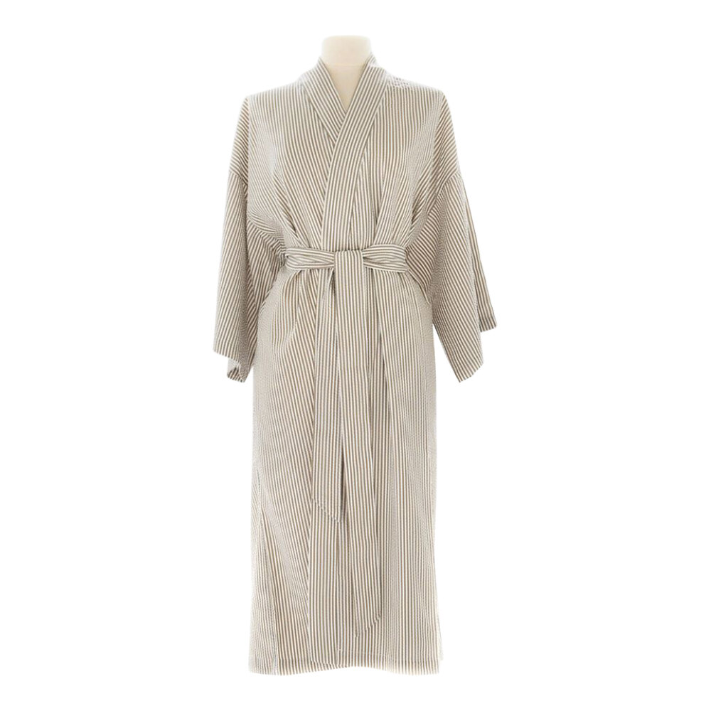 Telegraph Hill Taupe Seersucker Double Layer Bath Robe DLR-S-TPE-M - M
