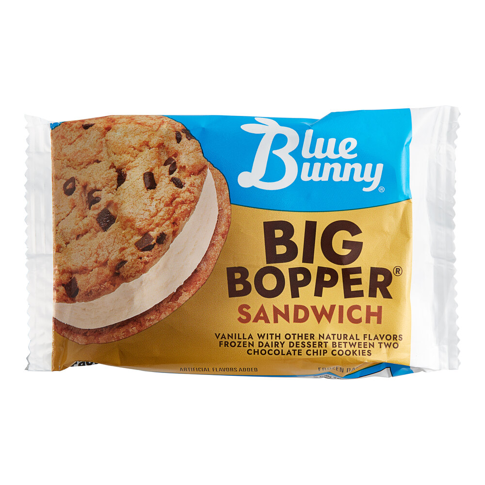 Blue Bunny Big Bopper Round Frozen Dessert Sandwich 6 oz. - 12/Case