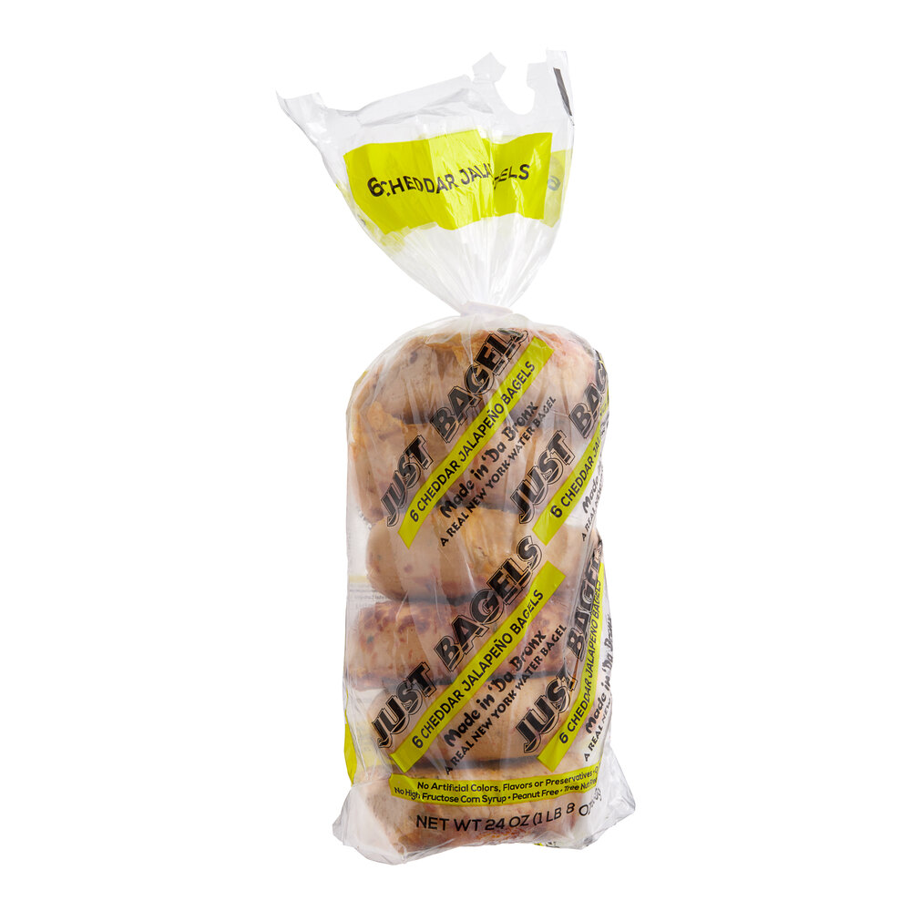 Just Bagels Frozen Authentic New York Jalapeno Cheddar Bagel 4 oz. - 48 ...
