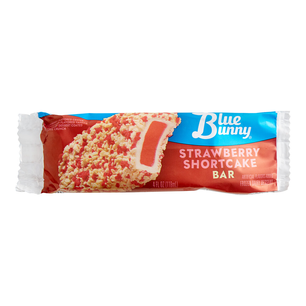 Blue Bunny Strawberry Shortcake Frozen Dessert Bar 4 oz. - 24/Case