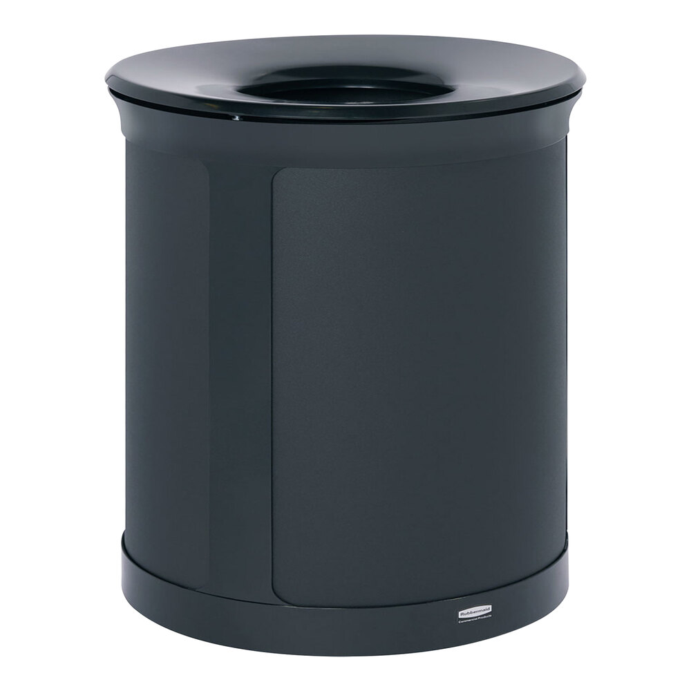 Rubbermaid® Enhance 2172842 33 Gallon Black Decorative Trash Can