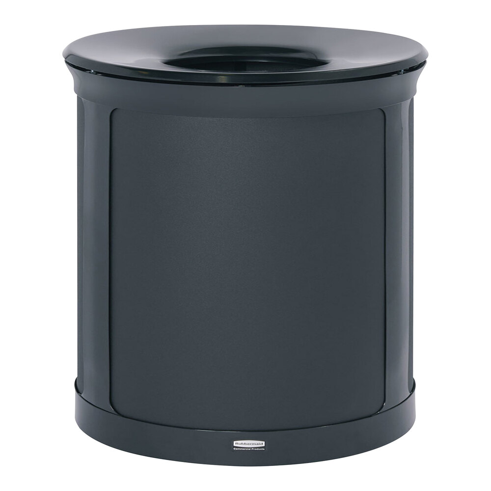 Rubbermaid® Enhance 2172850 23 Gallon Black Round Single Stream ...