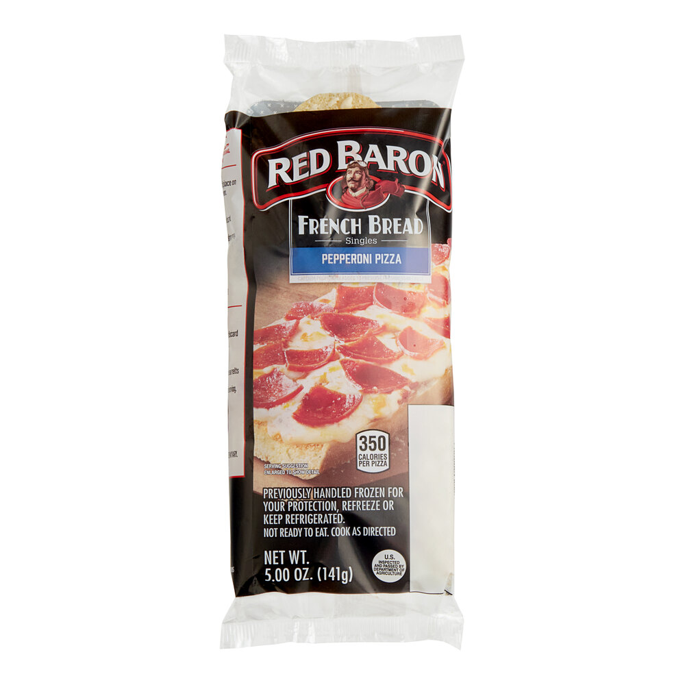 Red Baron Individually Wrapped Pepperoni French Bread Pizza - 24/Case