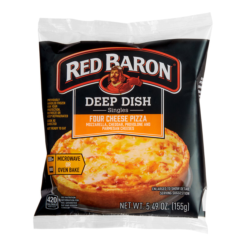 Red Baron Individually Wrapped Deep Dish Singles Four Cheese Pizza 5 ...
