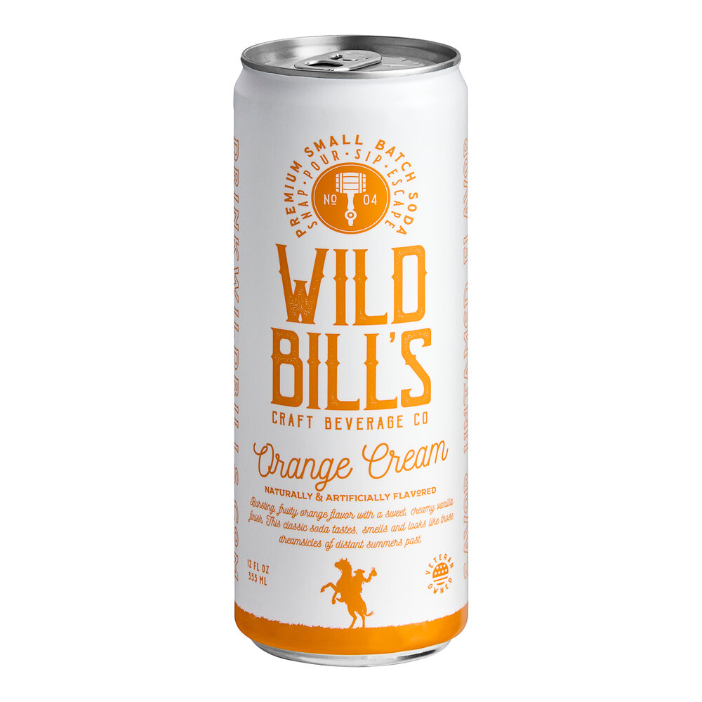 Wild Bill's Craft Beverage Co. Orange Cream Soda 12 fl. oz. - 12/Case