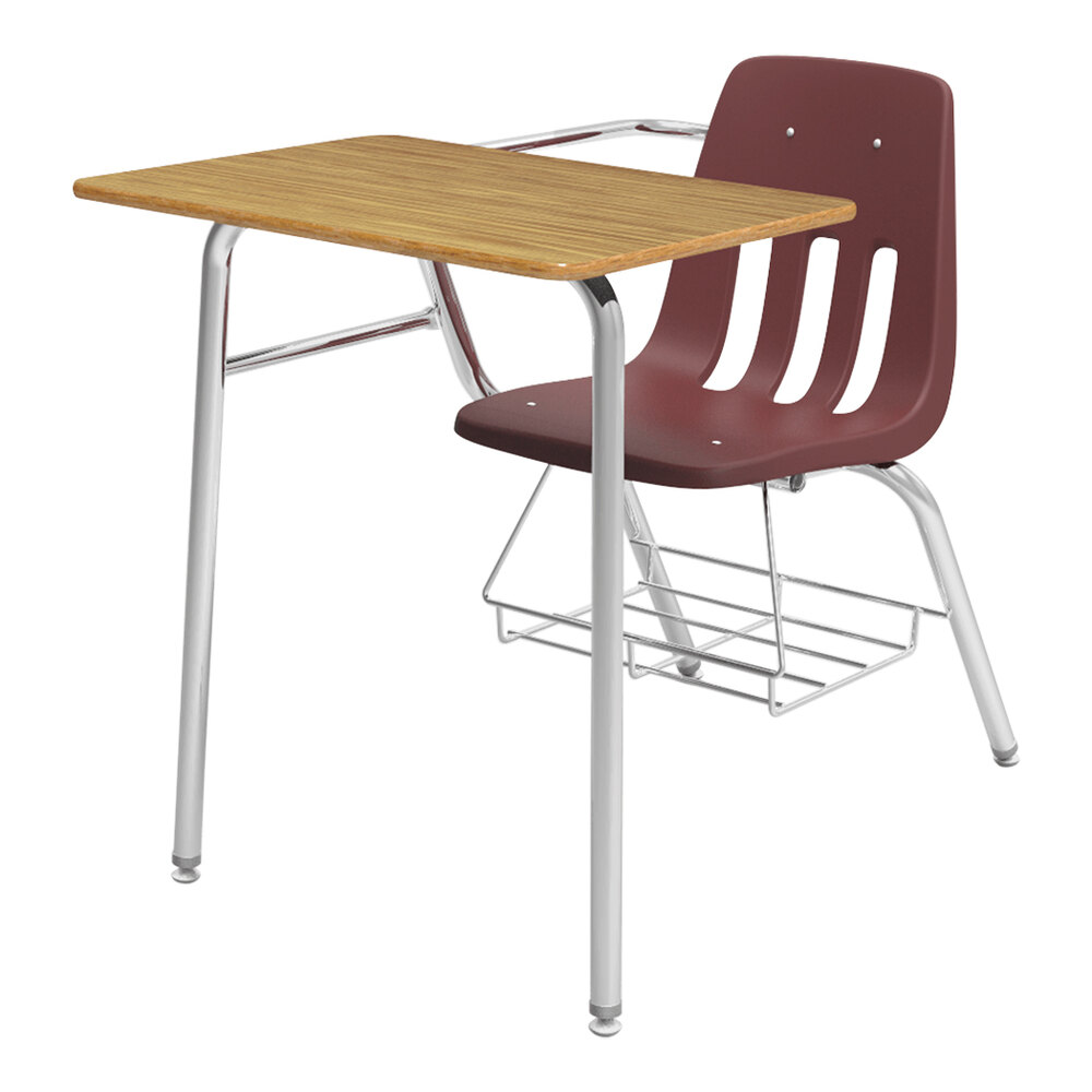 Virco 9000 Series 9400BR 24" x 36 1/2" x 30 3/4" Set of 2 Student Desks ...