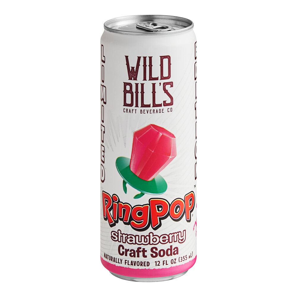 Wild Bill's Craft Beverage Co. Ring Pop Strawberry Soda 12 fl. oz. - 12 ...