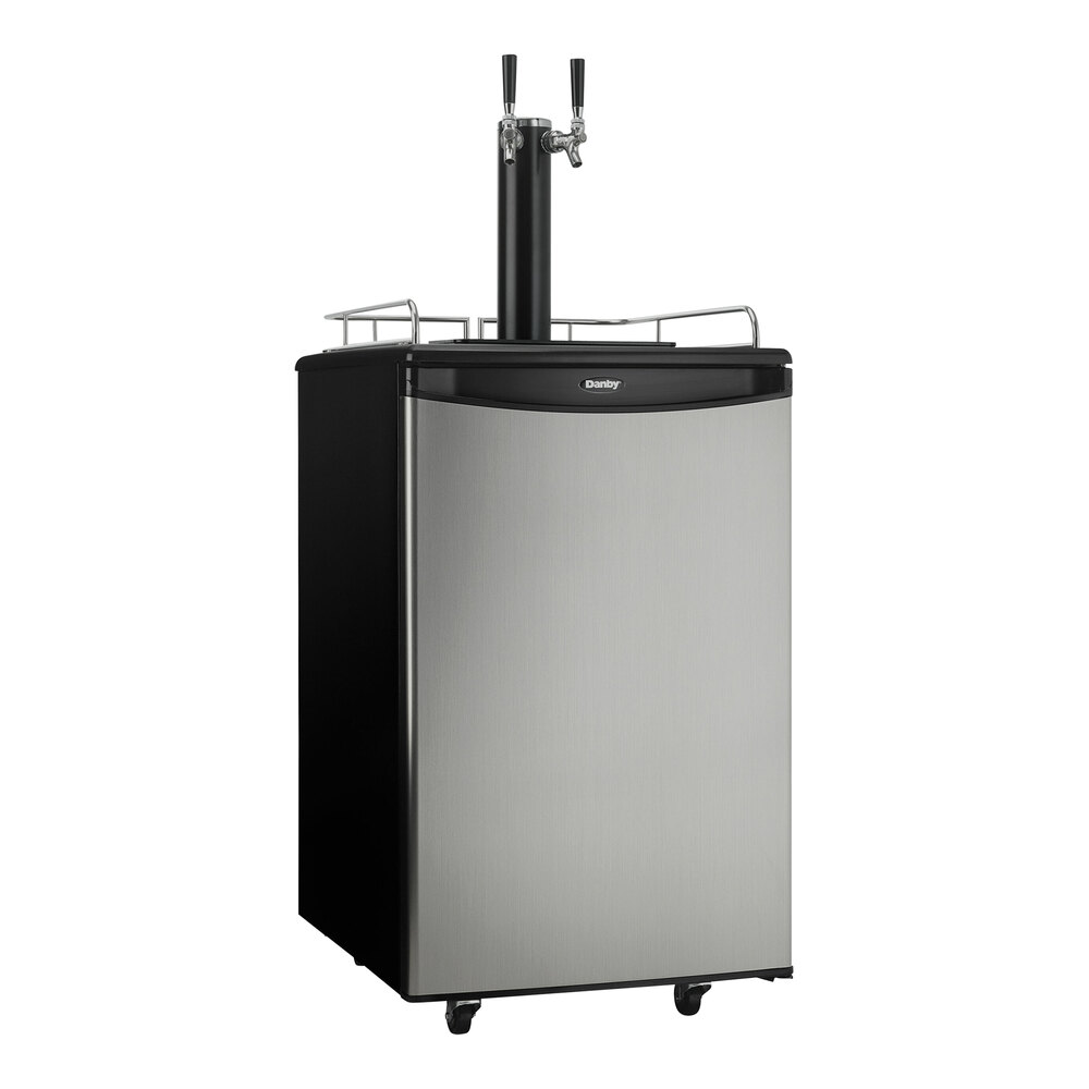Danby DKC054A1BSL2DB 20 9/16" Double Tap Kegerator Beer Dispenser ...