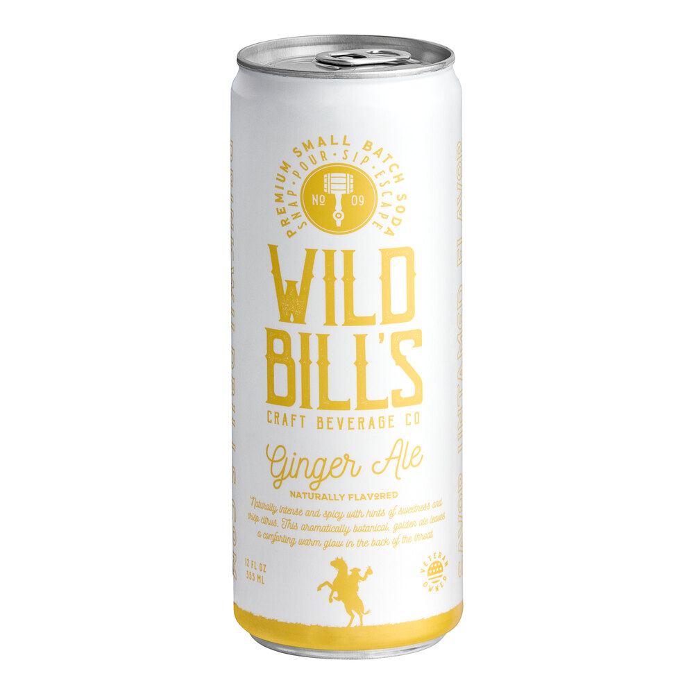 Wild Bill's Craft Beverage Co. Ginger Ale Soda 12 fl. oz. - 12/Case
