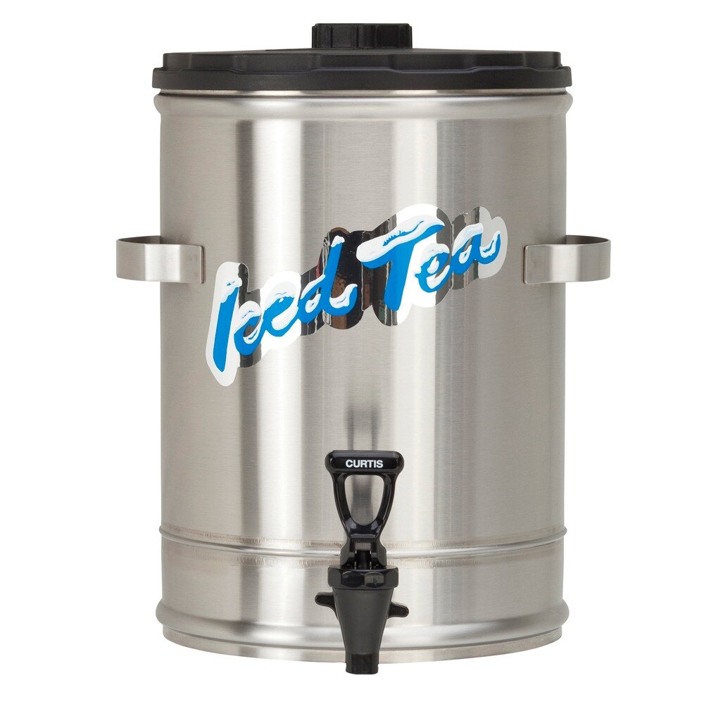 Curtis TC-3S Stackable Round Stainless Steel 3.5 Gallon Iced Tea ...