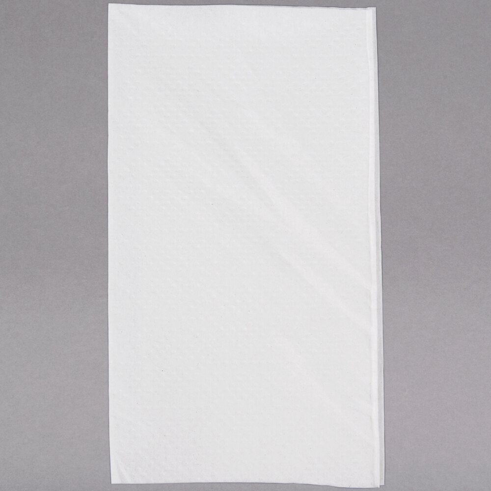 Just1 Interfold White 6 1/2" x 11" Dispenser Napkin - 6000/Case