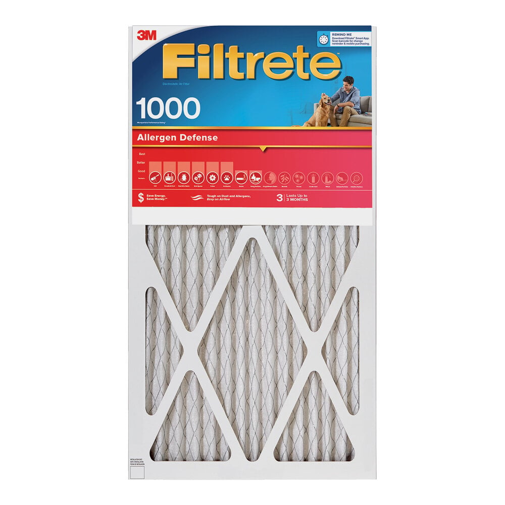 3M Filtrete 14" x 25" x 1" MPR 1000 Allergen Defense Air Filter 70009104897