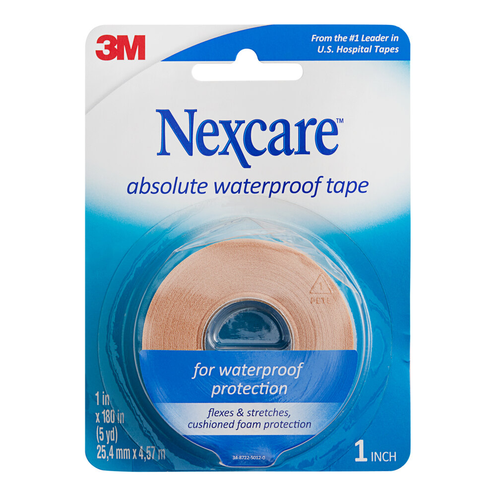 3M Nexcare™ 1" x 180" Tan Absolute Waterproof First Aid Tape