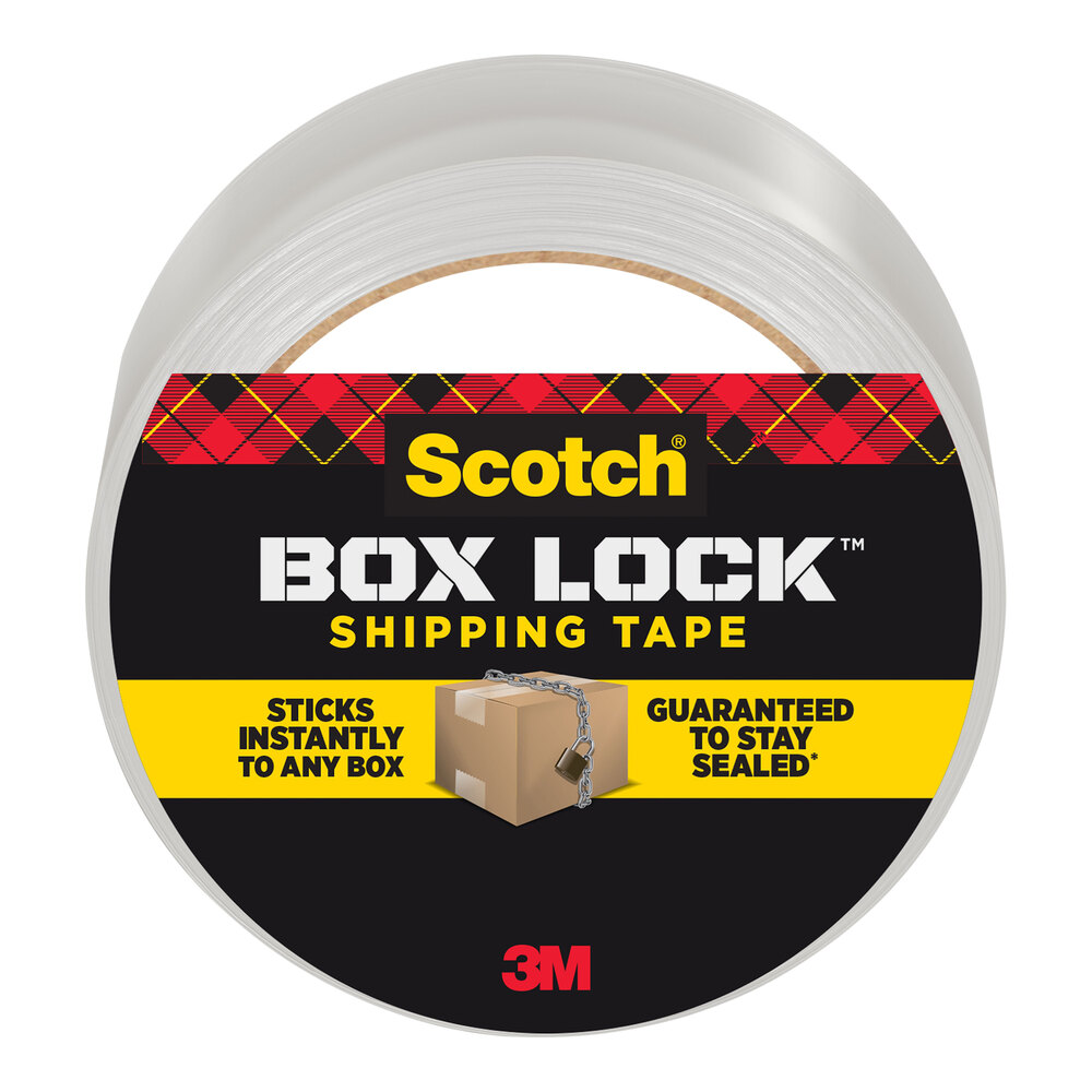 3M Scotch™ Box Lock® 1.88" x 54.6 Yards Clear Extreme Grip Shipping and ...