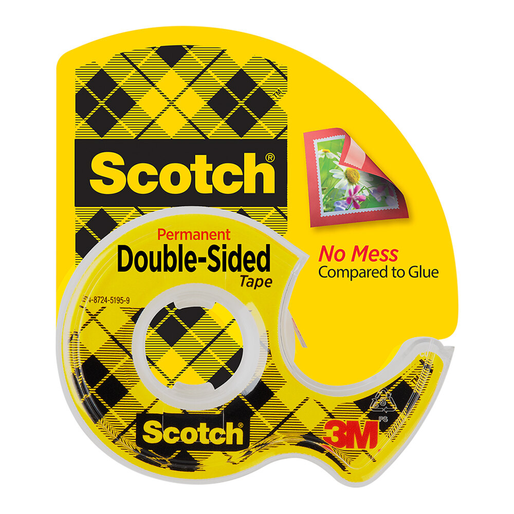 3M Scotch™ 0.50" x 450" Clear Double-Sided Tape with Dispenser 7100275536