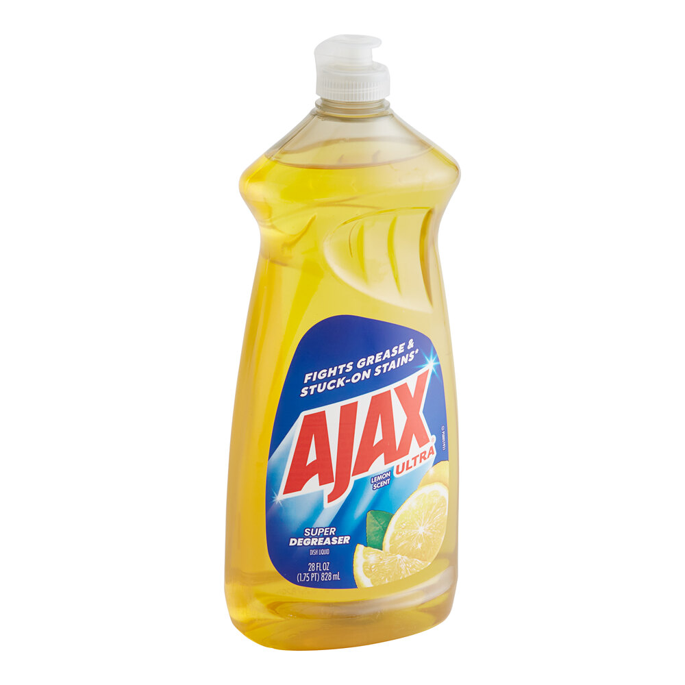 Ajax Ultra CPC44673 28 oz. Lemon Scent Dish Detergent - 9/Case