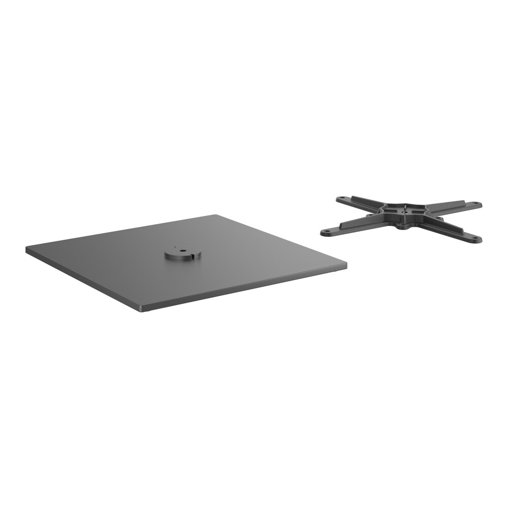 Lancaster Table & Seating 18" Square Black Steel Table Base Plate and ...